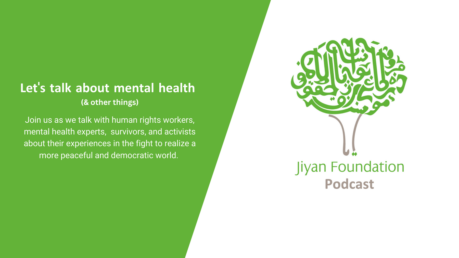 Let's talk about mental health (and other things) - Jiyan Foundation ...