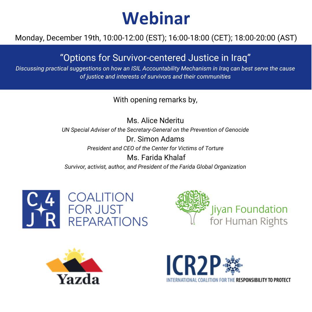 Webinar: Panel Discussion - The Yazidi Genocide and the Importance of Memorializing History ...